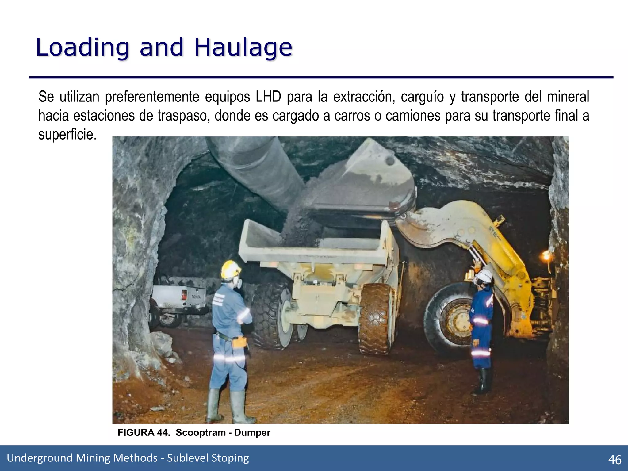 Método de Explotación Subterránea: Sublevel stoping | PDF