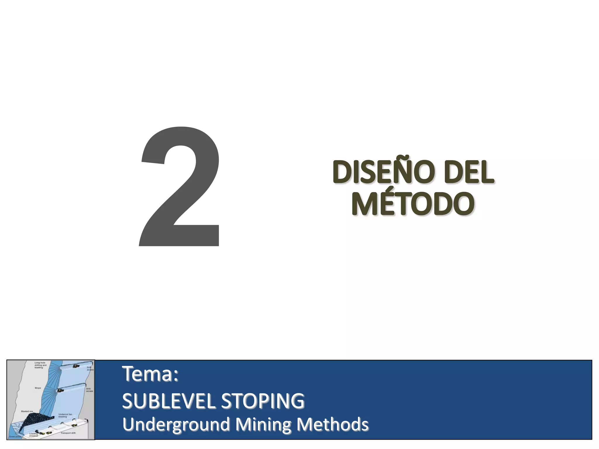 Método de Explotación Subterránea: Sublevel stoping | PDF