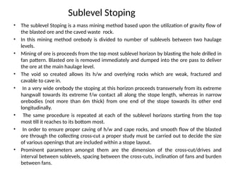 Sublevel Stoping method in metal mines .pptx