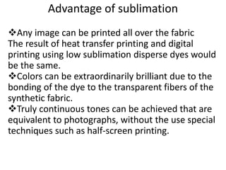 Dye Sublimation Printing | PPTX