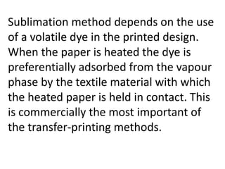 Dye Sublimation Printing | PPTX