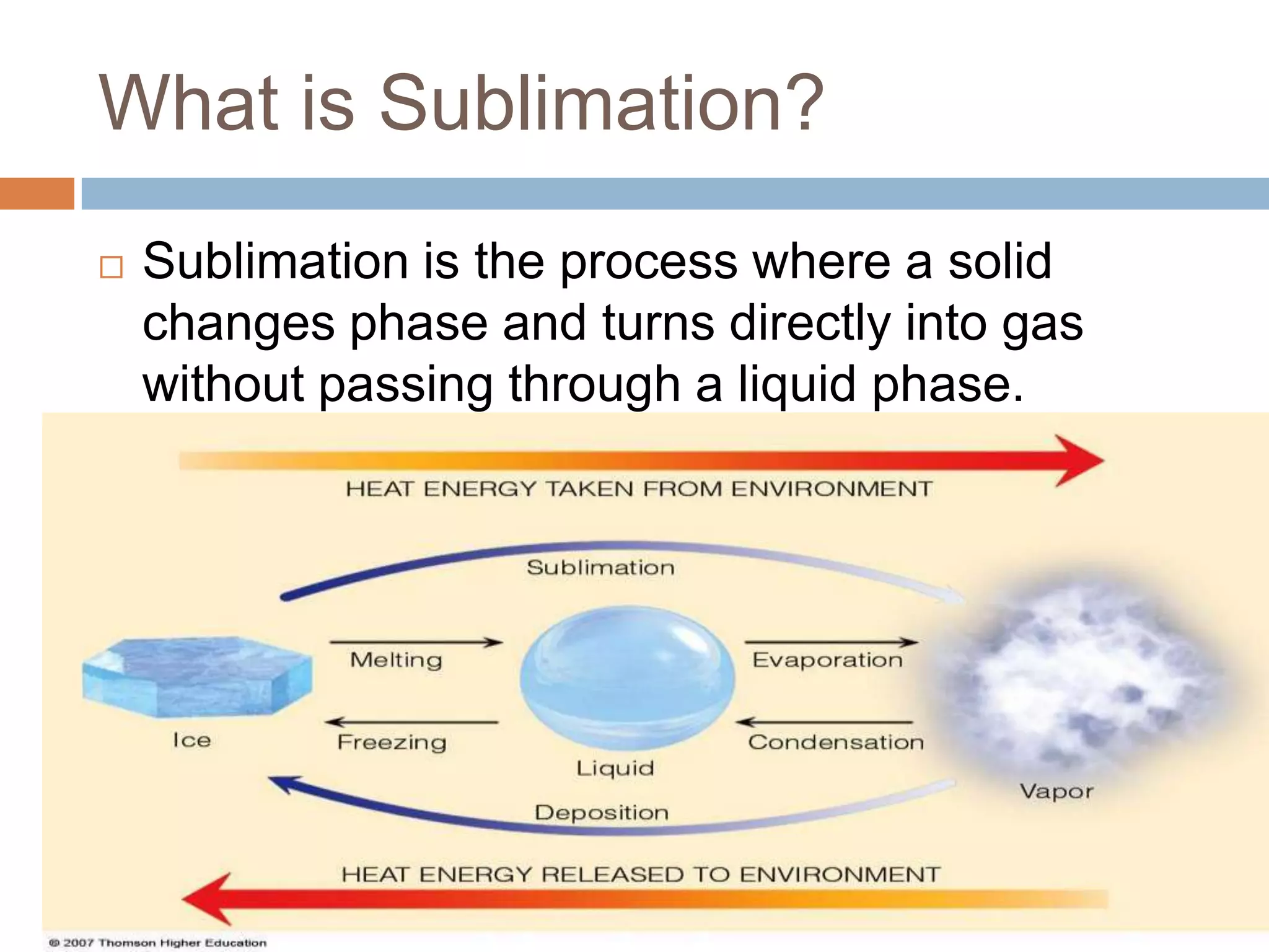 Sublimation and deposition | PPTX