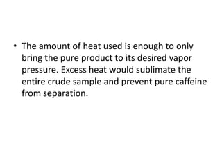 Sublimation of caffiene | PPTX