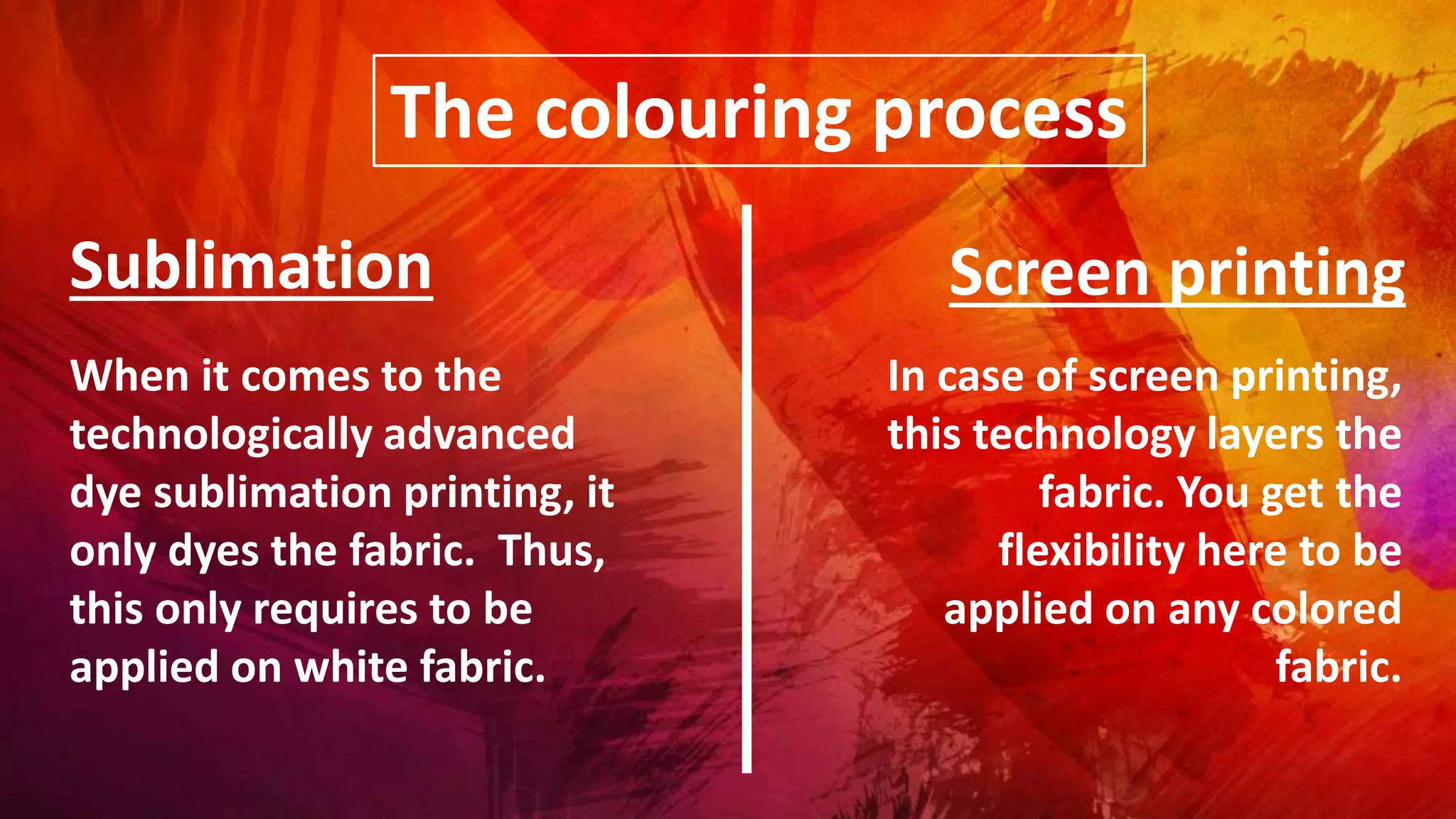 Sublimation vs Screen Printing | PPTX