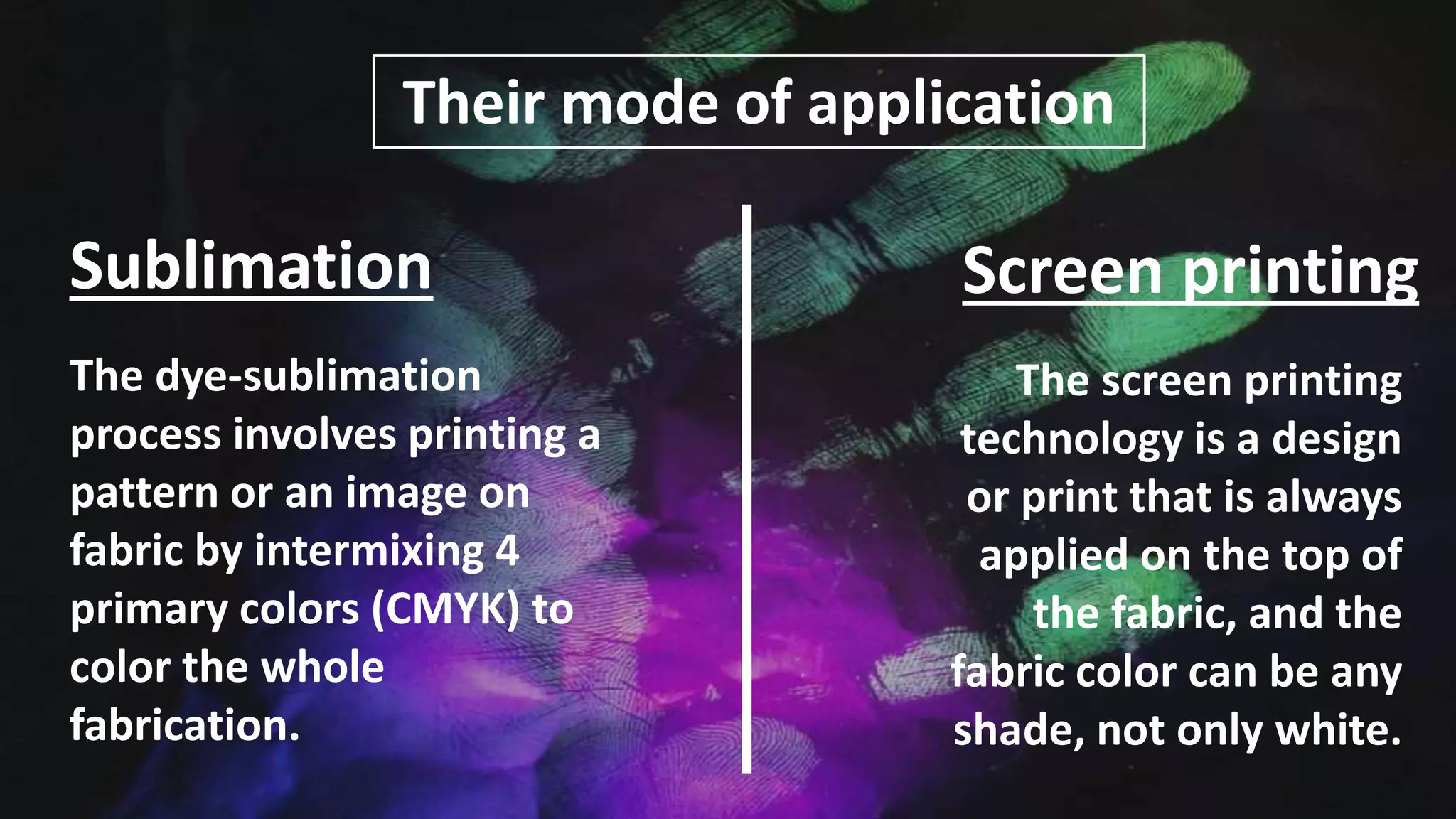 Sublimation vs Screen Printing | PPTX