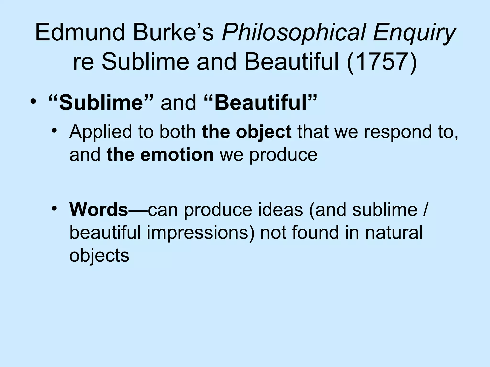 Sublime, Beautiful, and Picturesque | PPT