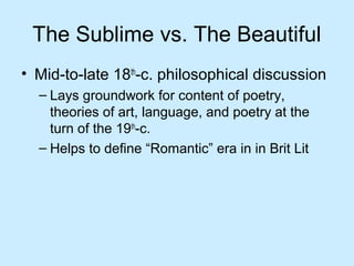 Sublime, Beautiful, and Picturesque | PPT