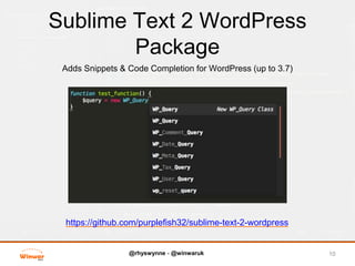 Sublime Text 2 Tips & Tricks | PPTX | Desktop Publishing | Computer Software and Applications
