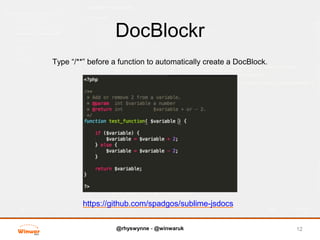 Sublime Text 2 Tips & Tricks | PPTX | Desktop Publishing | Computer Software and Applications