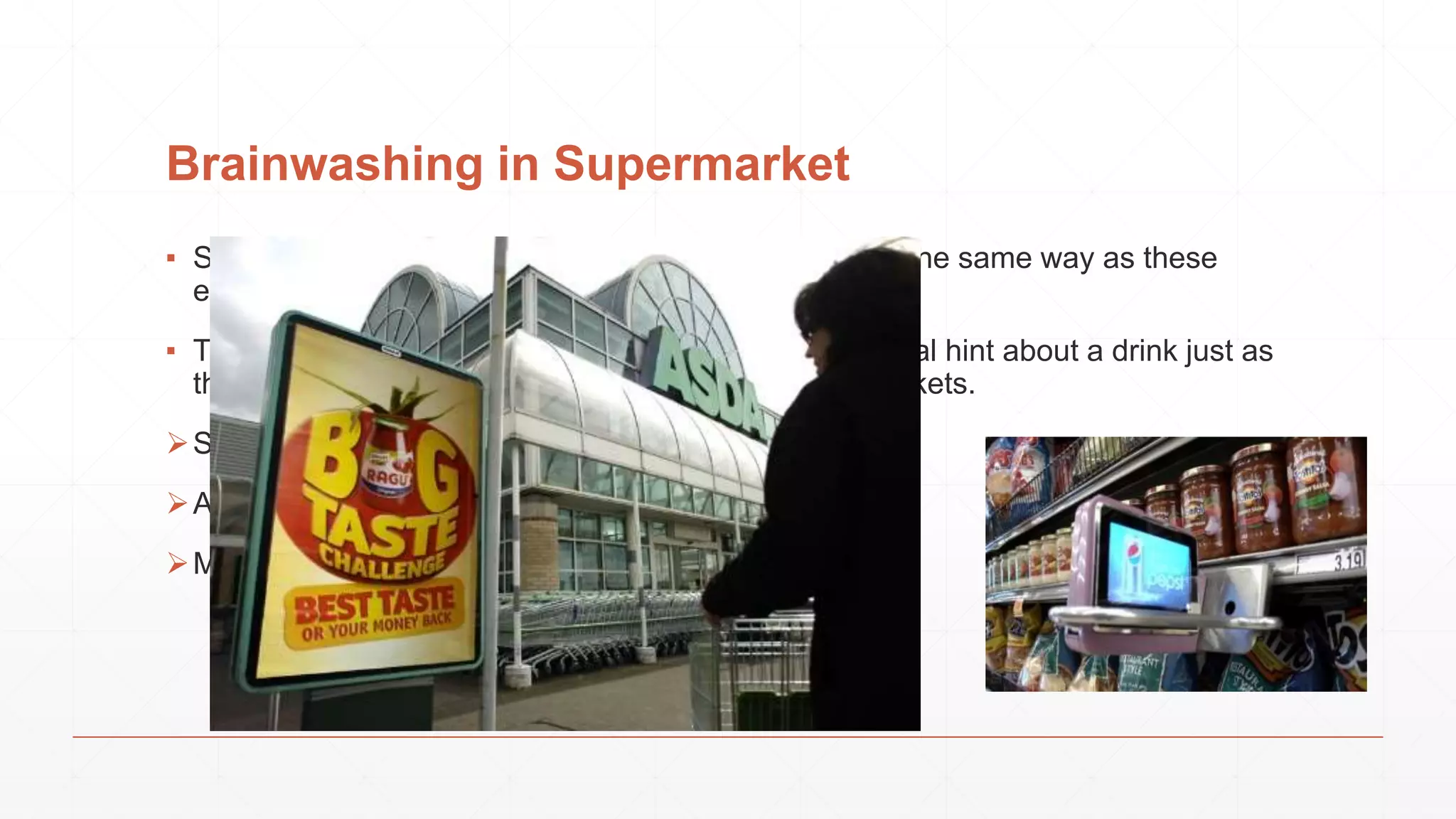 Subliminal advertisements and its influences on our behavior | PPT