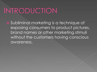 Subliminal marketing in movies. | PPTX