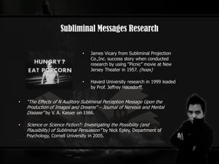 Subliminal message | PDF