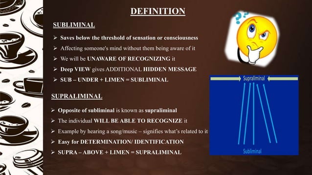 Subliminal And Supraliminal | PPT