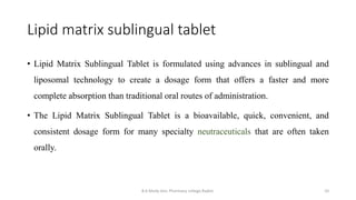 Sublingual drug delivery | PPTX