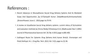 Sublingual drug delivery | PPTX