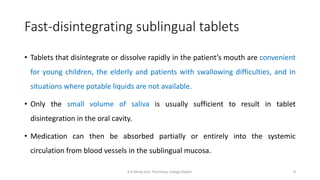 Sublingual drug delivery | PPTX