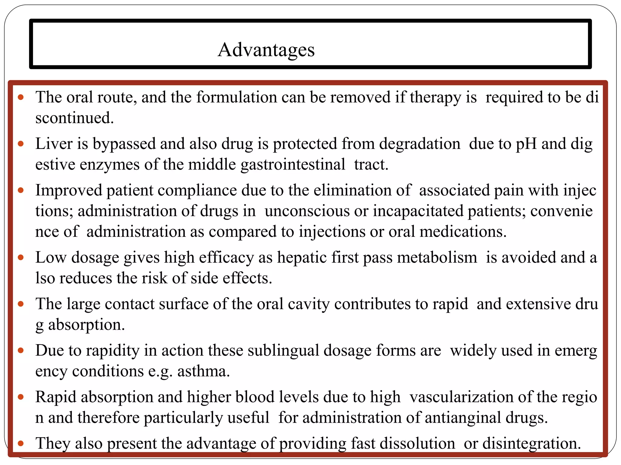 Sublingual drug deliery system | PPTX
