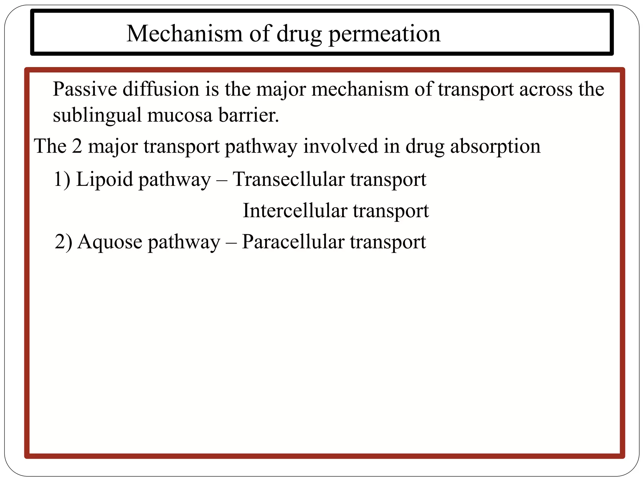 Sublingual drug deliery system | PPTX