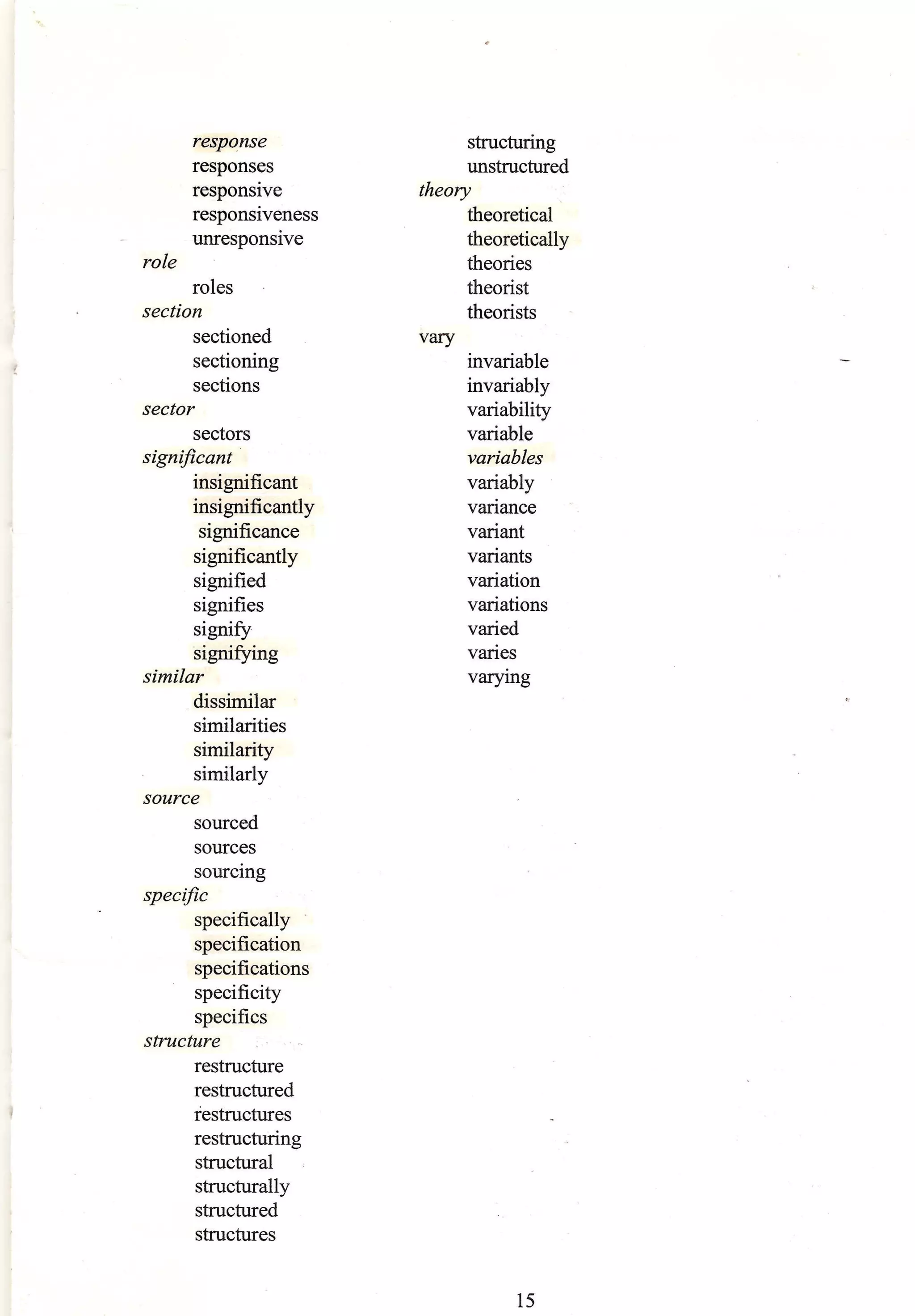Academic Word List - Sublist 1 | PDF