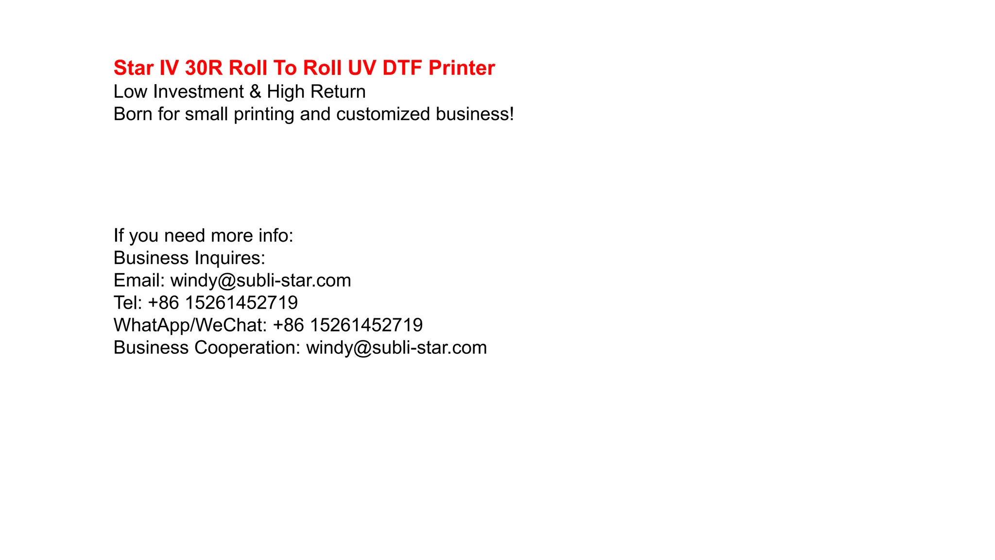SUBLISTAR UV-STAR IV 30R Roll Printer.pptx