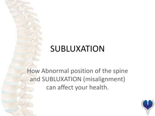 Subluxation | PPTX