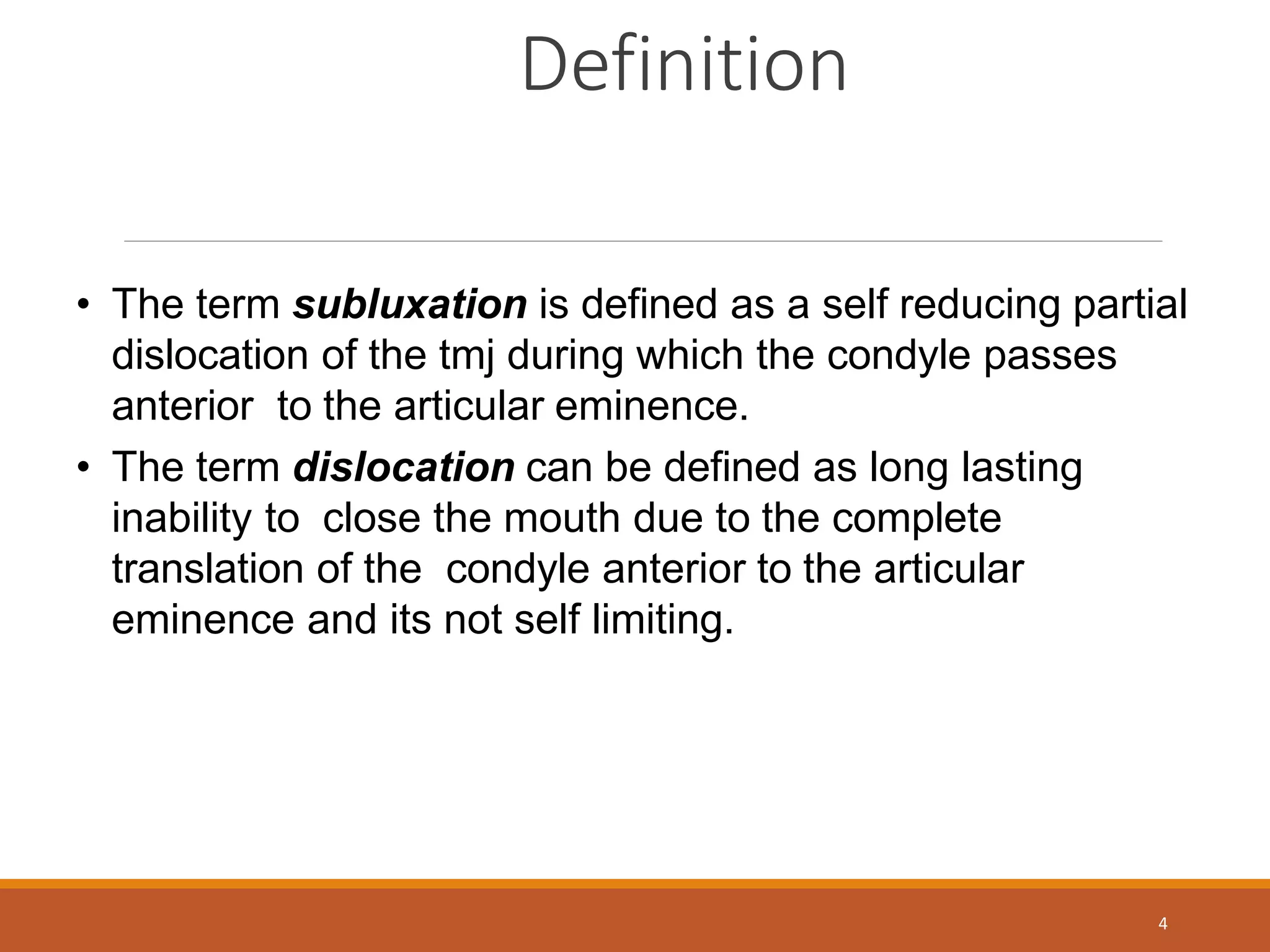 Subluxation and dislocation of temporo mandibular joint | PPTX