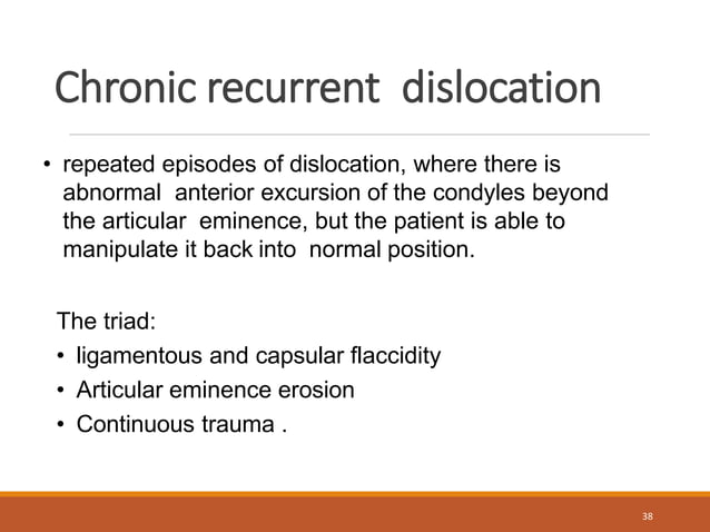 Subluxation and dislocation of temporo mandibular joint | PPTX