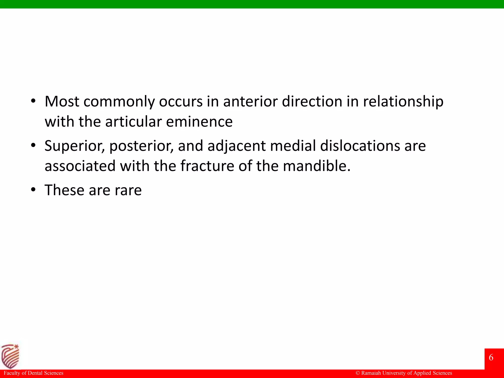 Subluxation and dislocation of temporomandibular joint | PPTX