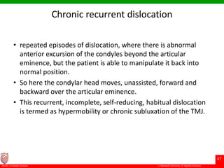 Subluxation and dislocation of temporomandibular joint | PPTX