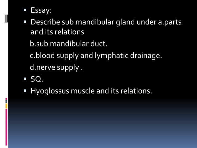 Submandibular gland and hyoglossus muscle and its relations | PDF | Ear ...