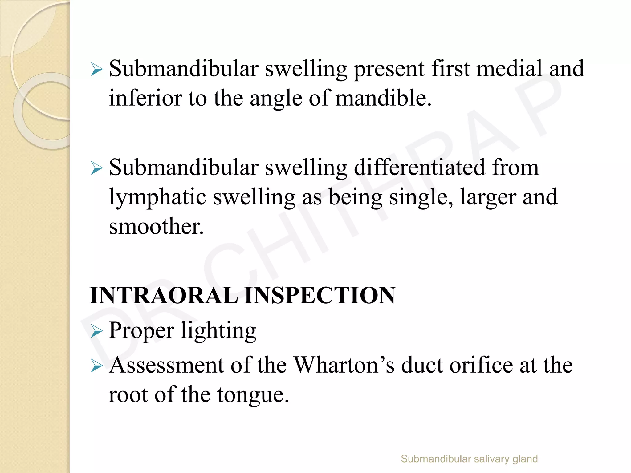 Submandibular salivary gland dr chithra | PPT
