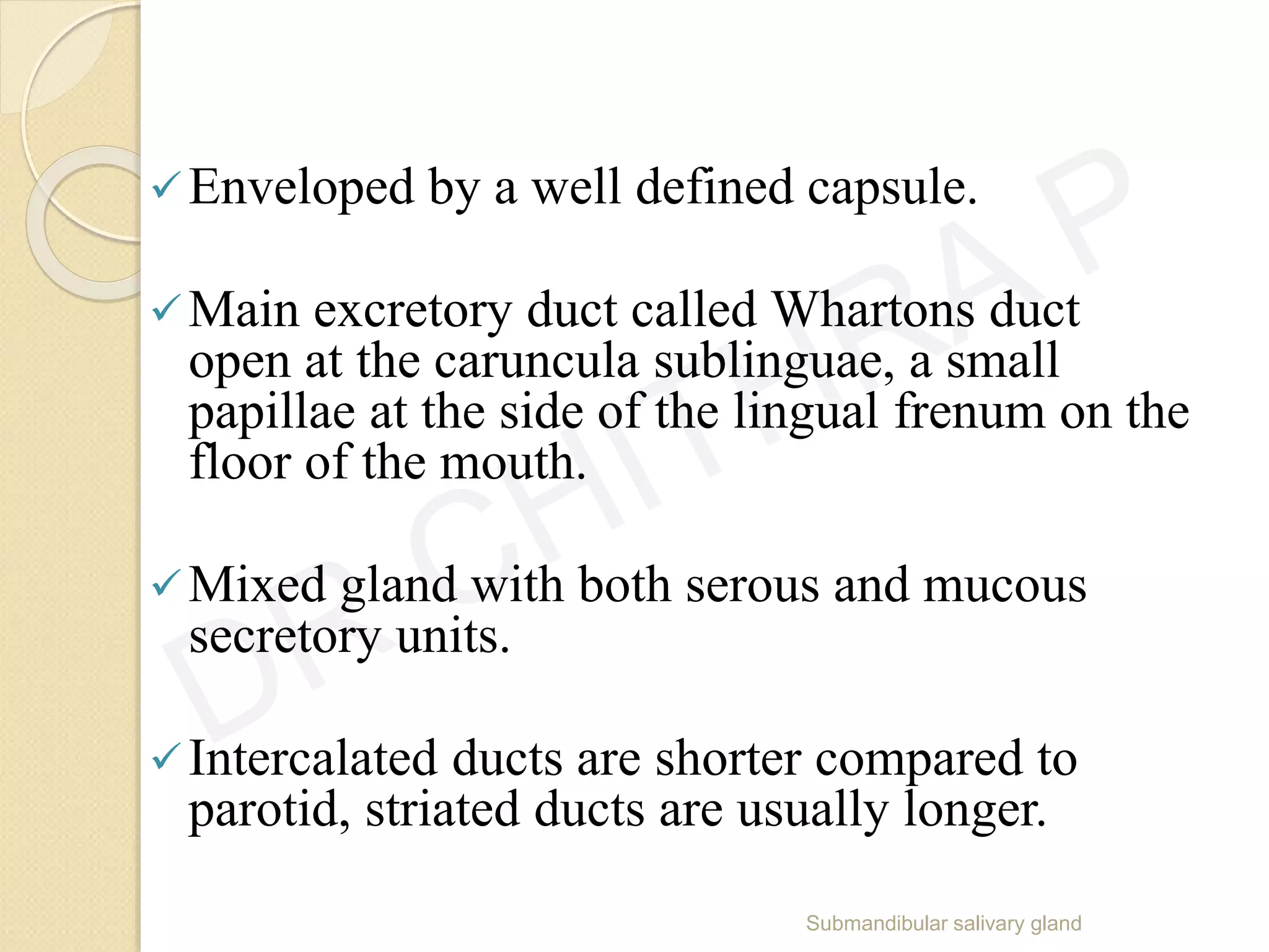 Submandibular salivary gland dr chithra | PPT