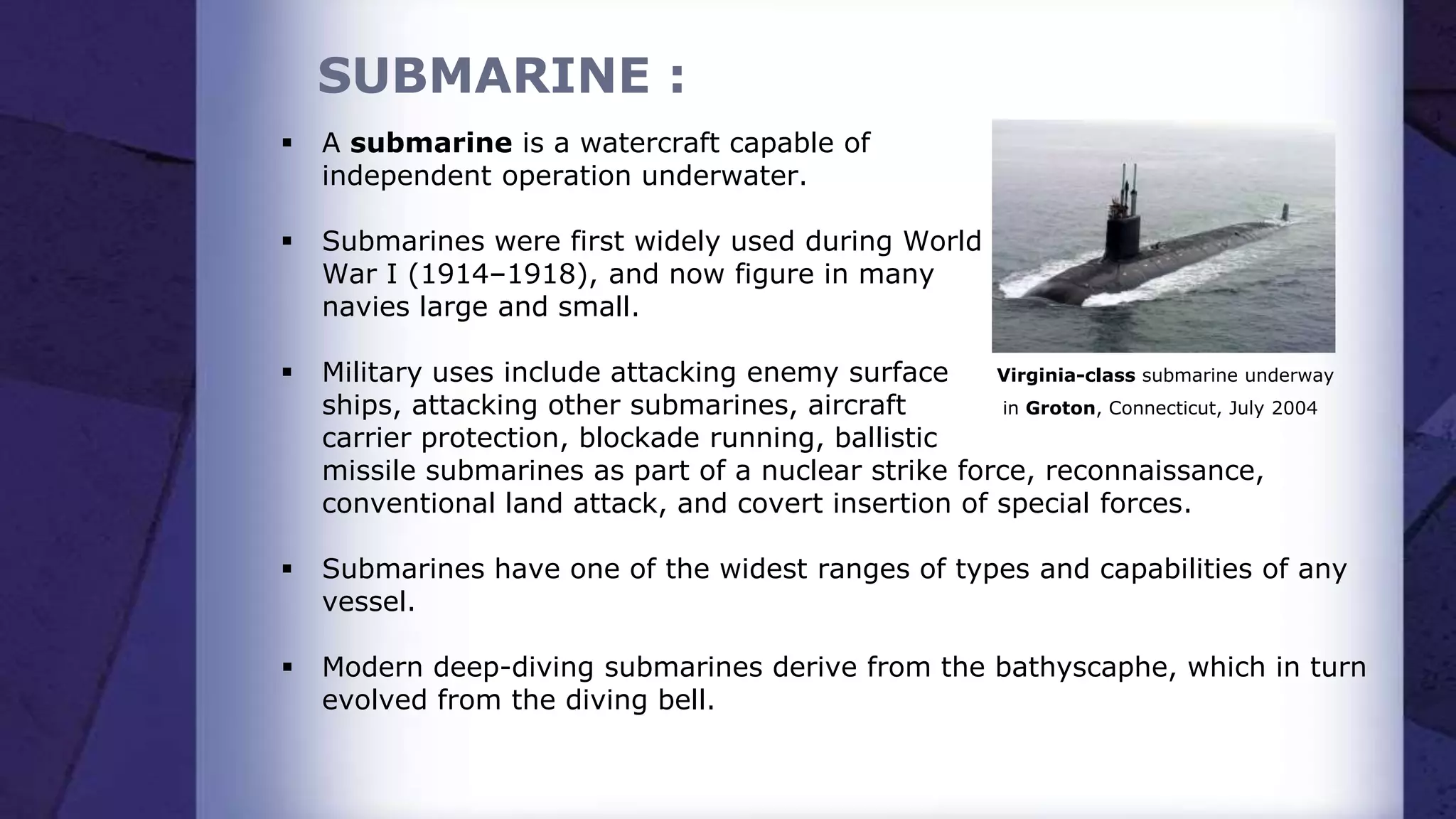 Basic Submarine Design | PPTX