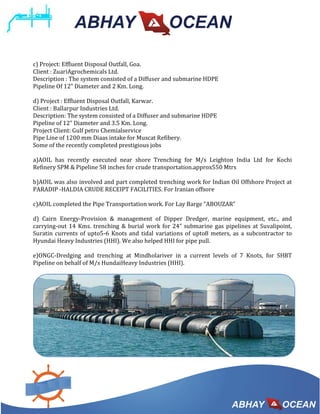 Submarine outfalls & intakes ppt | PDF