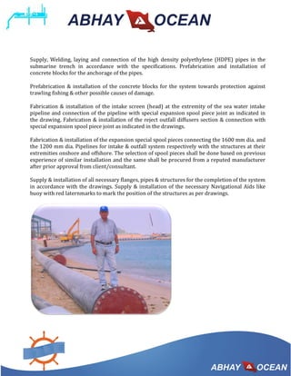 Submarine outfalls & intakes ppt | PDF