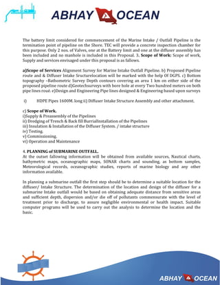 Submarine outfalls & intakes ppt | PDF