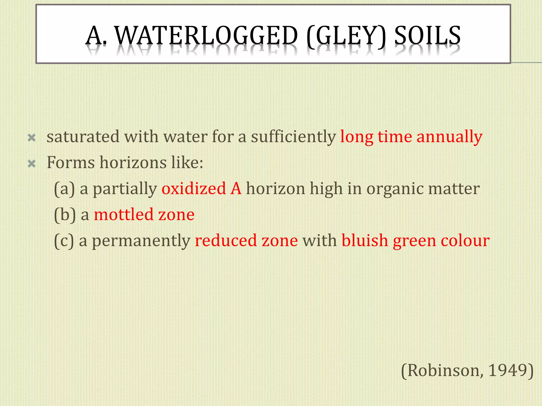 Chemistry and physics of submerged soil | PPTX