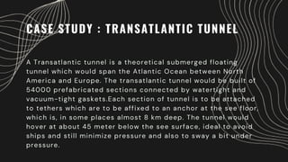 SUBMERGED FLOATING TUNNEL Civil engineering presentation | PPTX