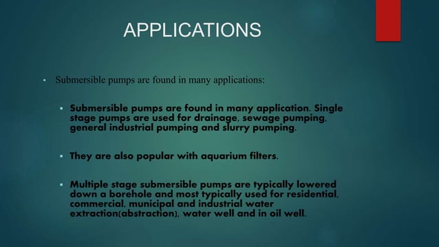 Submersible pump 1 | PPTX
