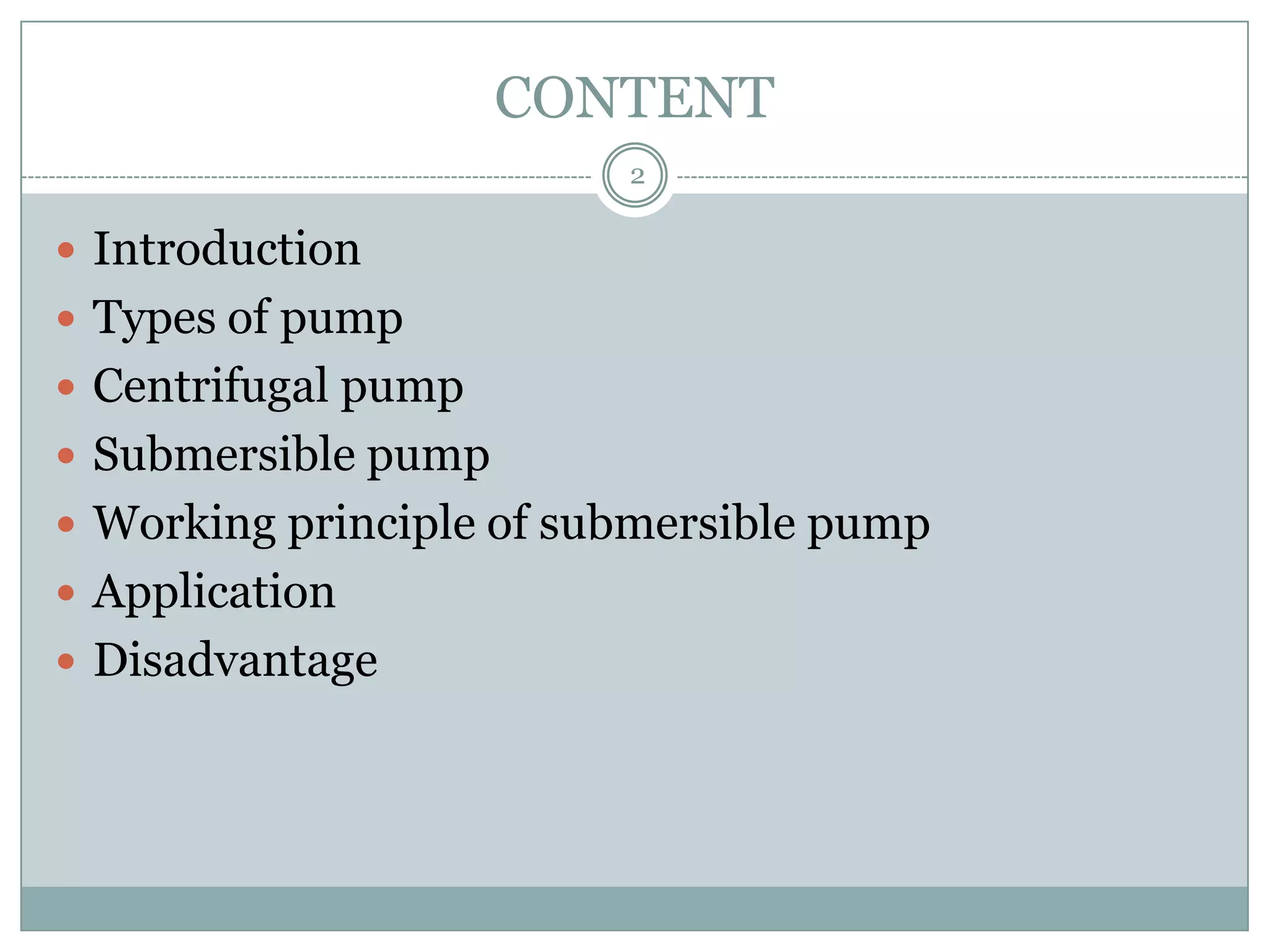 Submersible pump | PPTX