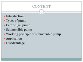 Submersible pump | PPTX