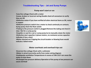 Submersible Pumps Trouble Shooting | PPT