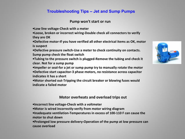 Submersible Pumps Trouble Shooting | PPT