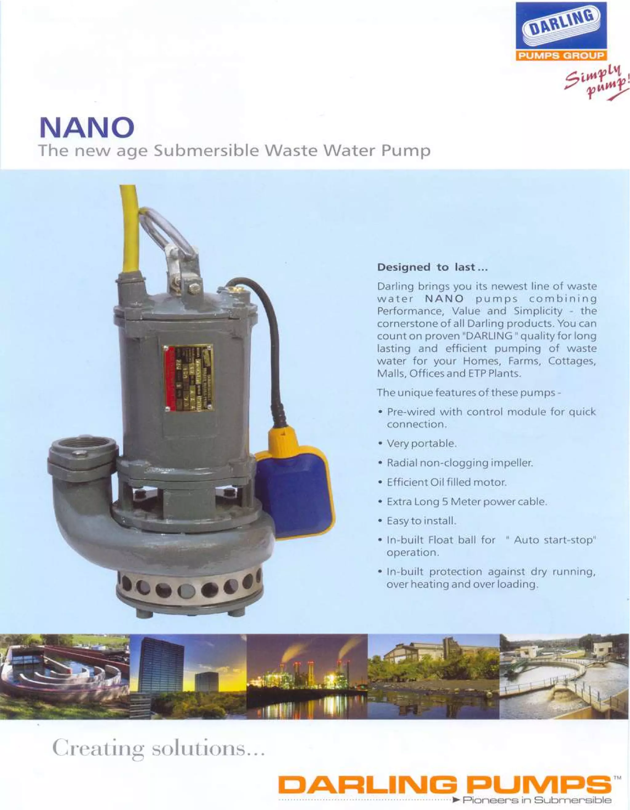 Submersible waste water pump | PDF