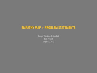 Empathy Map + Problem Statements | PDF