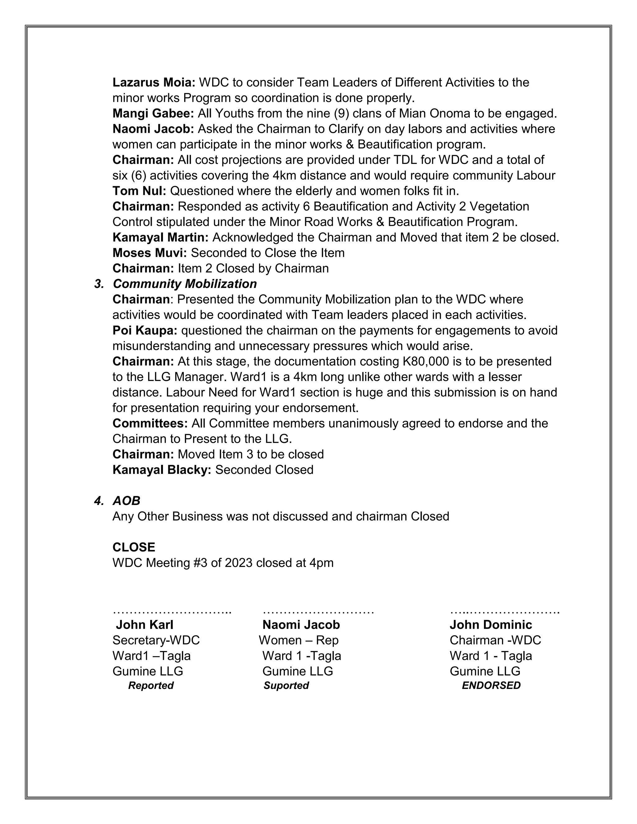 Minor Road Works. Tagla Gumine District ,Simbu Province | PDF | Free ...