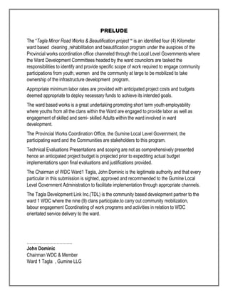 Minor Road Works. Tagla Gumine District ,Simbu Province | PDF