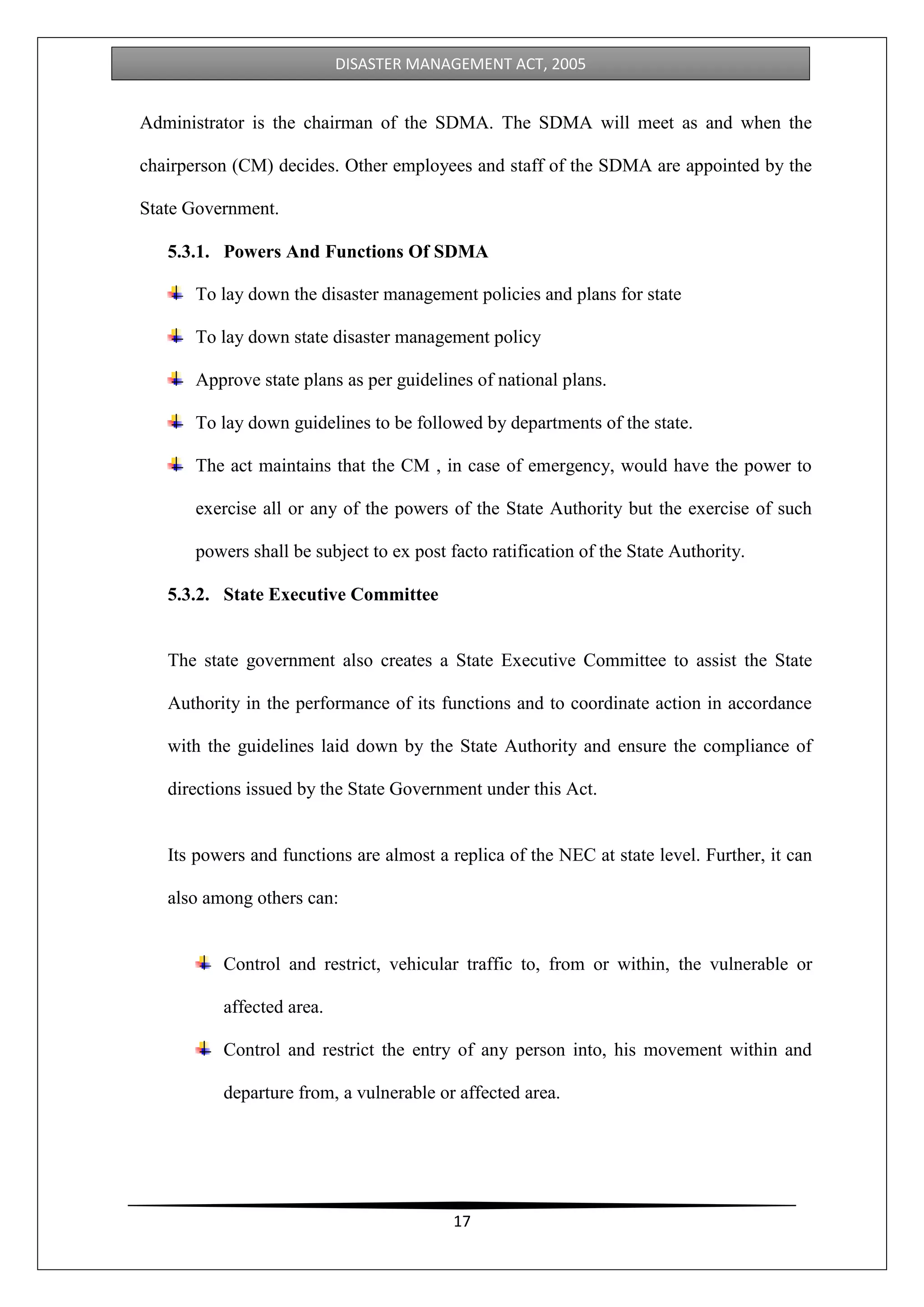 Disaster Management Act, 2005 | PDF