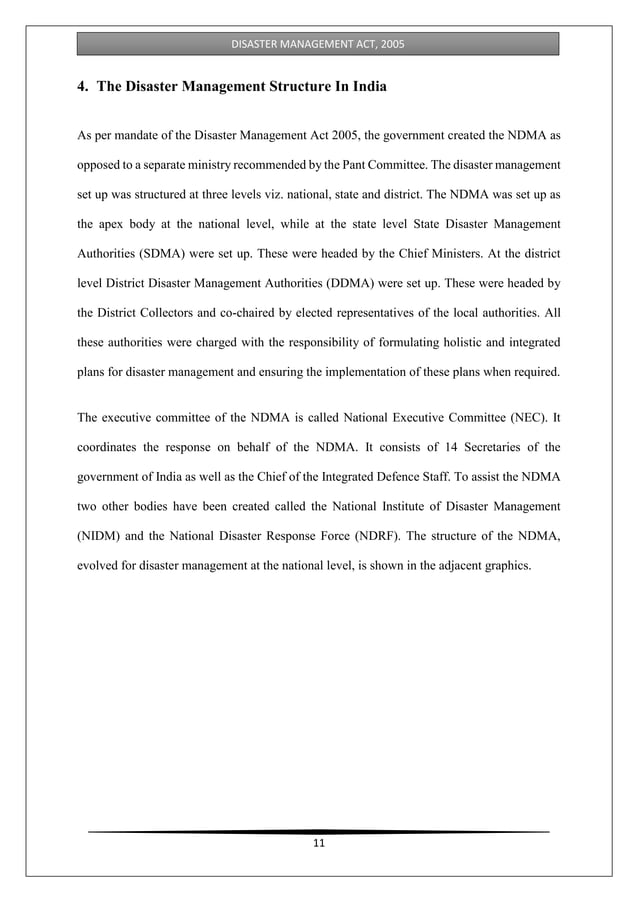 Disaster Management Act, 2005 | PDF