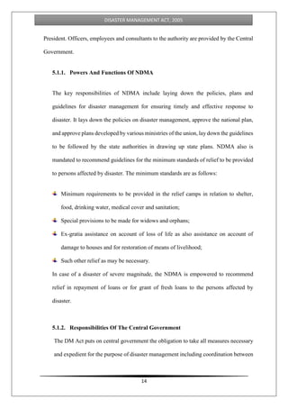 Disaster Management Act, 2005 | PDF